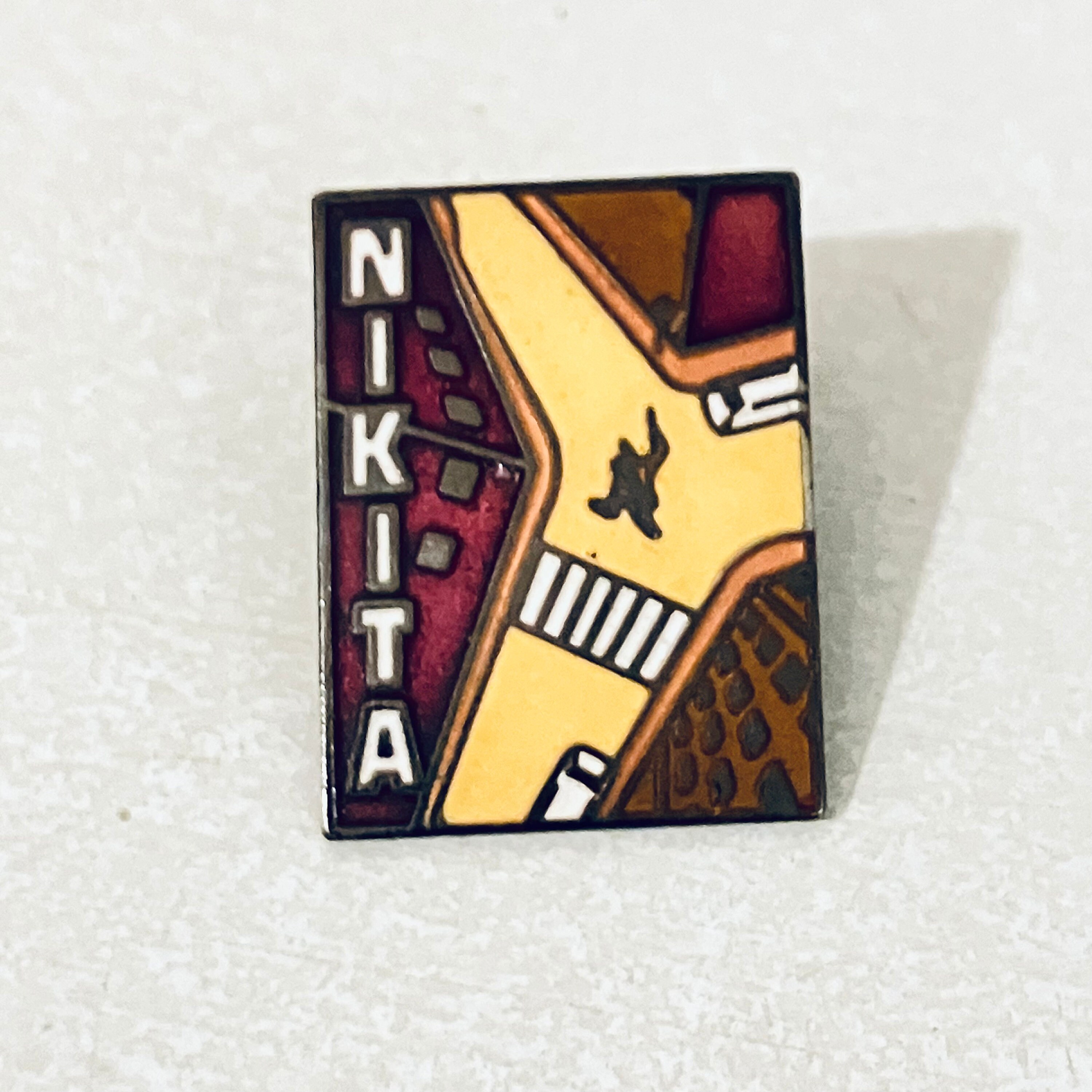 Vintage LA FEMME NIKITA Movie Lapel Pin, Enamel Pin, Pin Back, Hat Pin ...