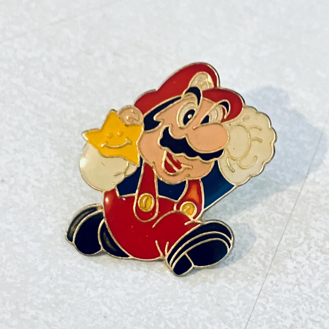 Vintage Leaping SUPER MARIO Brothers Pin, Enamel Pin, Pinback, Hat Pin ...