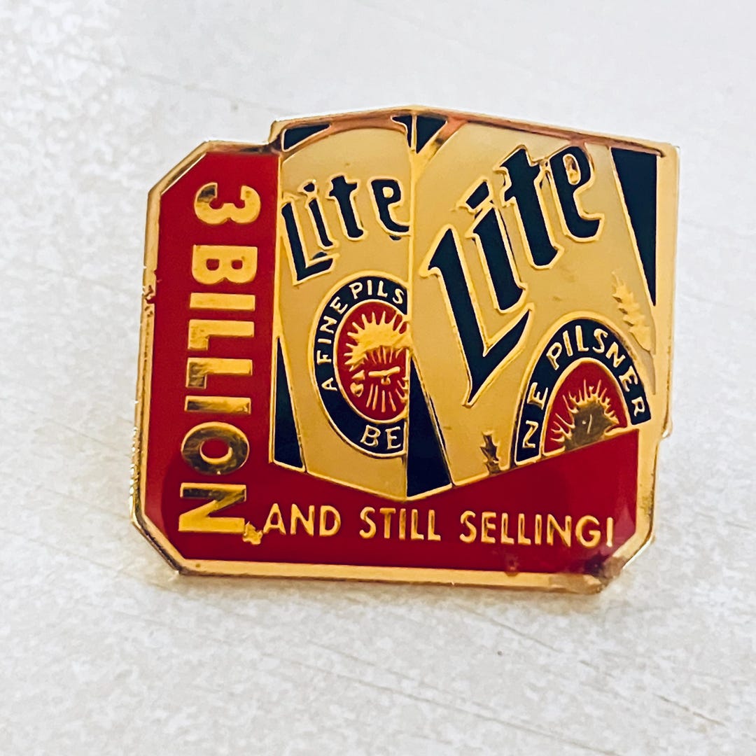 Vintage MILLER LITE Beer Logo Lapel Pin, Enamel Pinback, Bartender, Hat ...