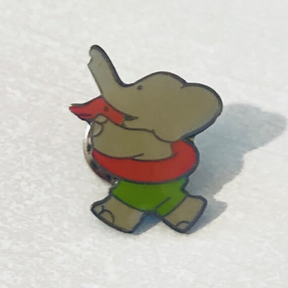 Rare Vintage BABAR Elephant Lapel Pin, Enamel Pin, Pi… - Gem