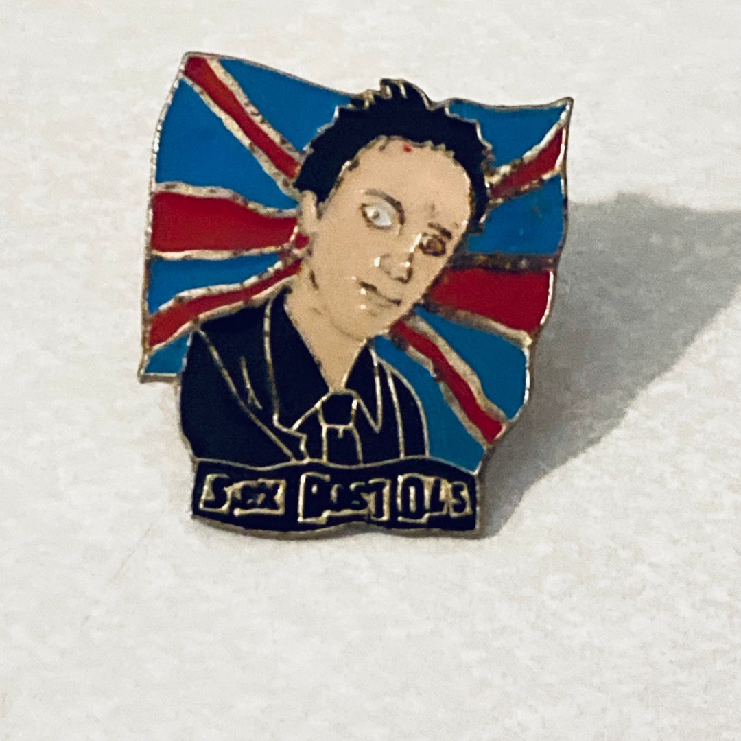 Vintage Sex Pistols Johnny Rotten Lapel Pin Enamel Pin Pinback Hat