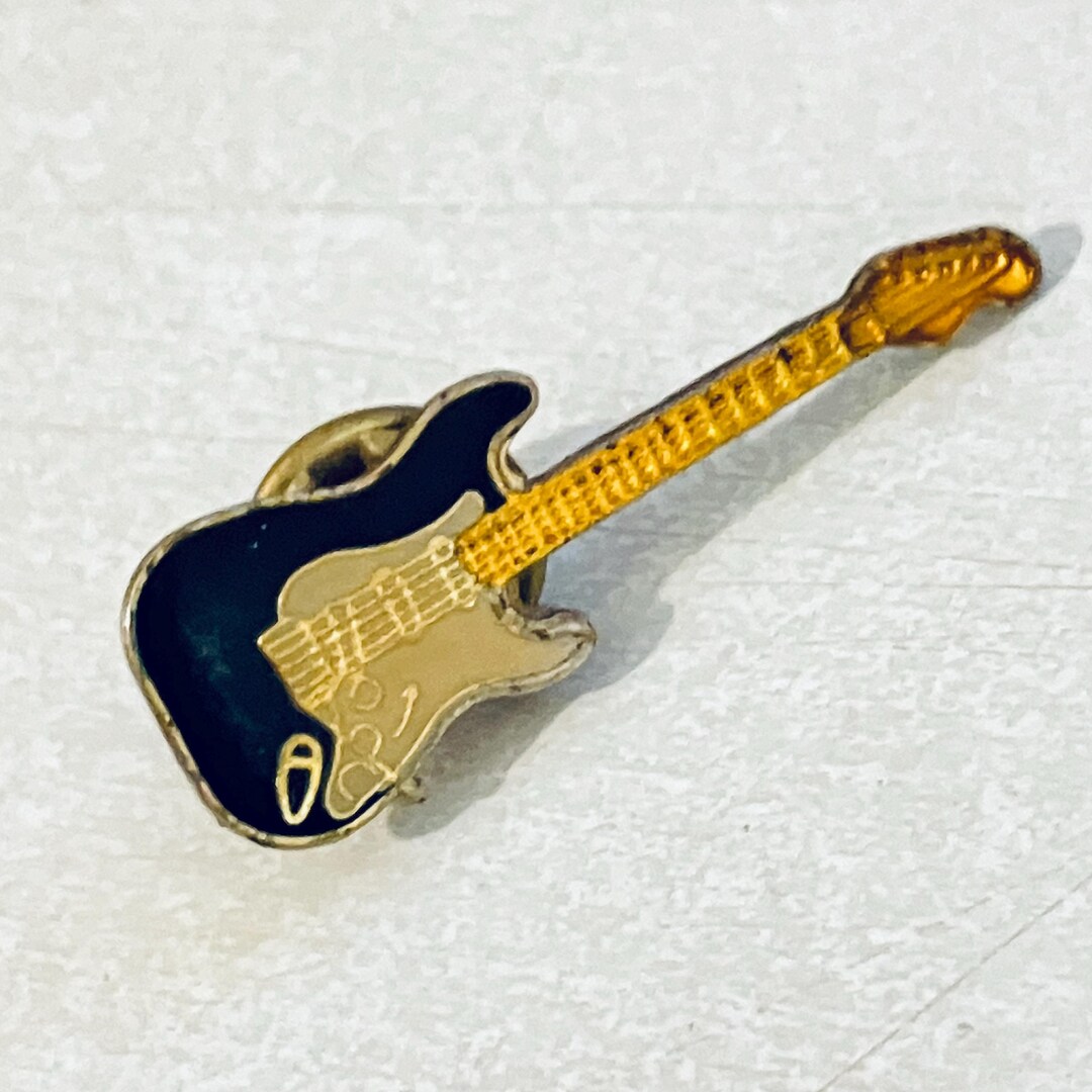 Vintage FENDER STRATOCASTER Electric Guitar Enamel Pin, Lapel, Hat ...