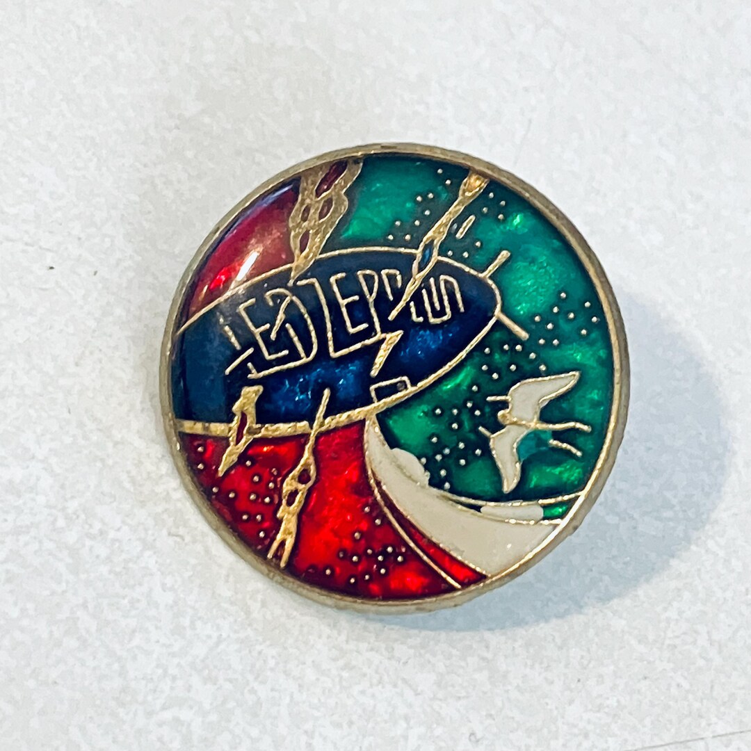 Vintage Rare LED ZEPPELIN Logo Lapel Pin, Enamel Pin, Pinback, Hat Pin ...