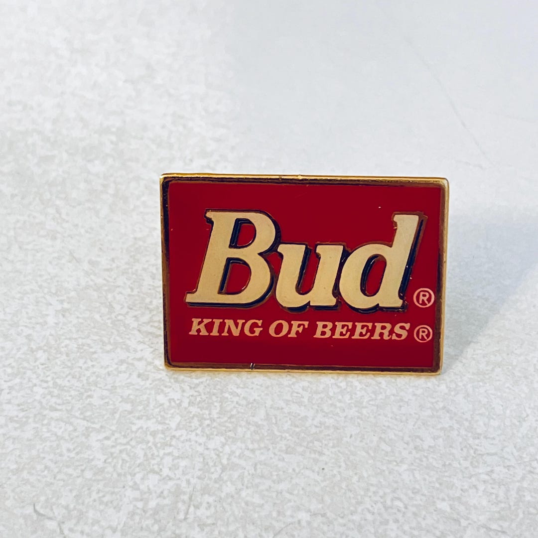 Vintage BUDWEISER King of Beers Logo Lapel Pin, Enamel Pin, Pinback ...