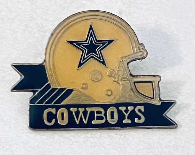 Vintage DALLAS COWBOYS NFL Football Helmet Pin, Enamel Pin, Pinback ...