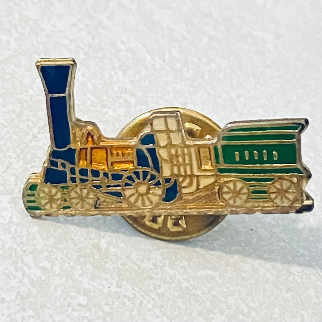 Vintage CHOO CHOO TRAIN Lapel Pin, Enamel Pin, Pinback, Hat Pin, Steam ...