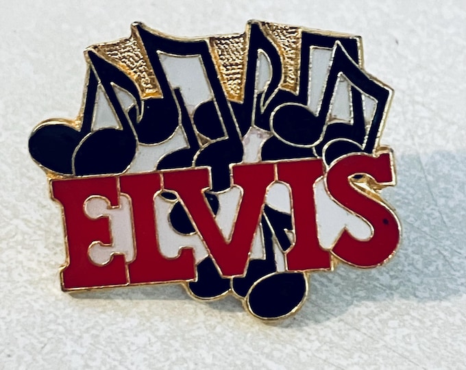 Vintage ELVIS PRESLEY Lapel Pin, Enamel Pin, Lapel, Hat, Pinback, Music ...