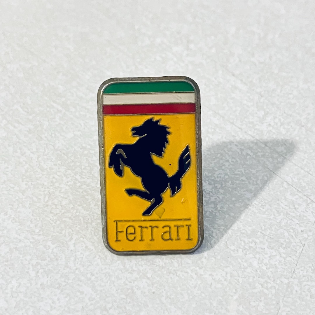 Vintage FERRARI Logo Emblem Lapel Pin, Enamel Pin, Pinback, Hat Pin ...