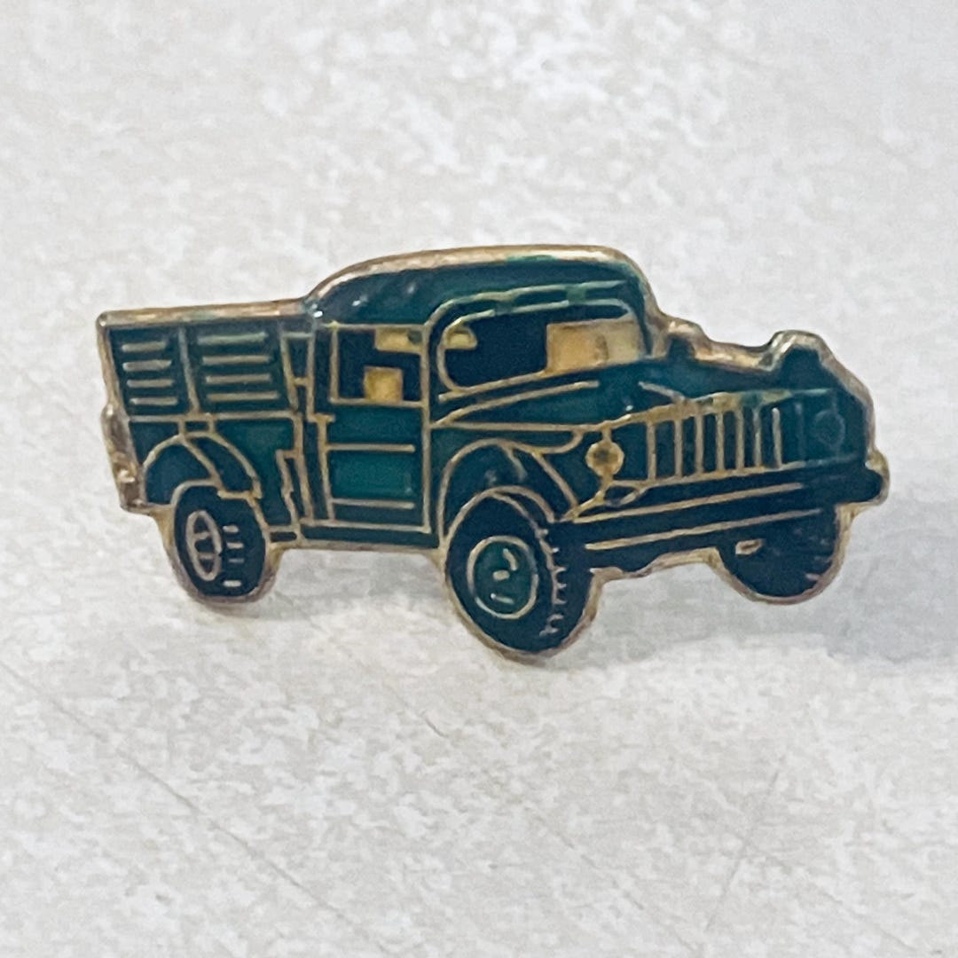 Vintage PICK UP TRUCK Lapel Pin, Enamel Pinback, Hat, Classic Car ...