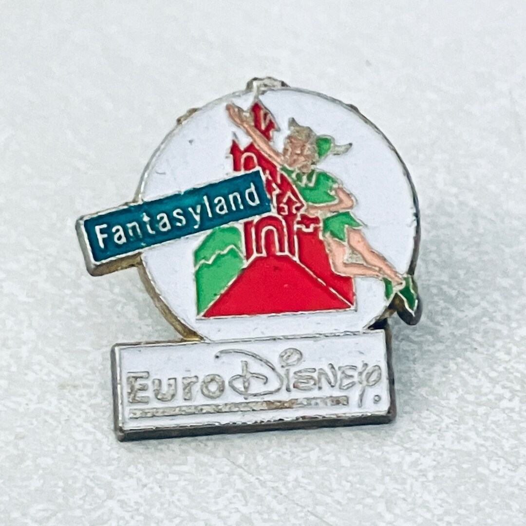 Vintage PETER PAN FANTASYLAND Euro Disney Enamel Lapel Pin, Pinback ...