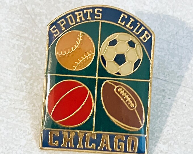 Vintage CHICAGO SPORTS CLUB Lapel Pin, Enamel, Pinback, Hat Pin ...