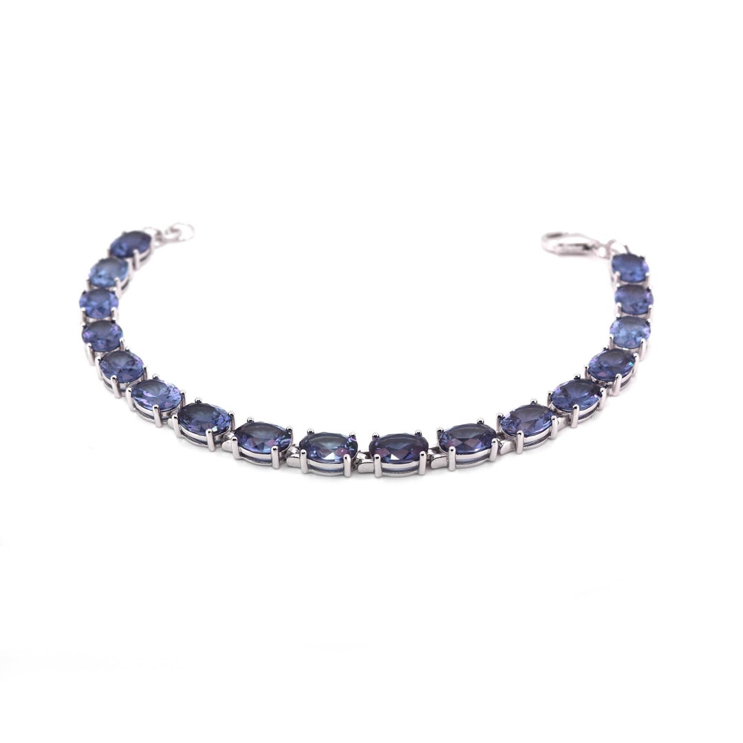 Color Changing Alexandrite Bracelet 925 Sterling Silver / Bracelet for ...
