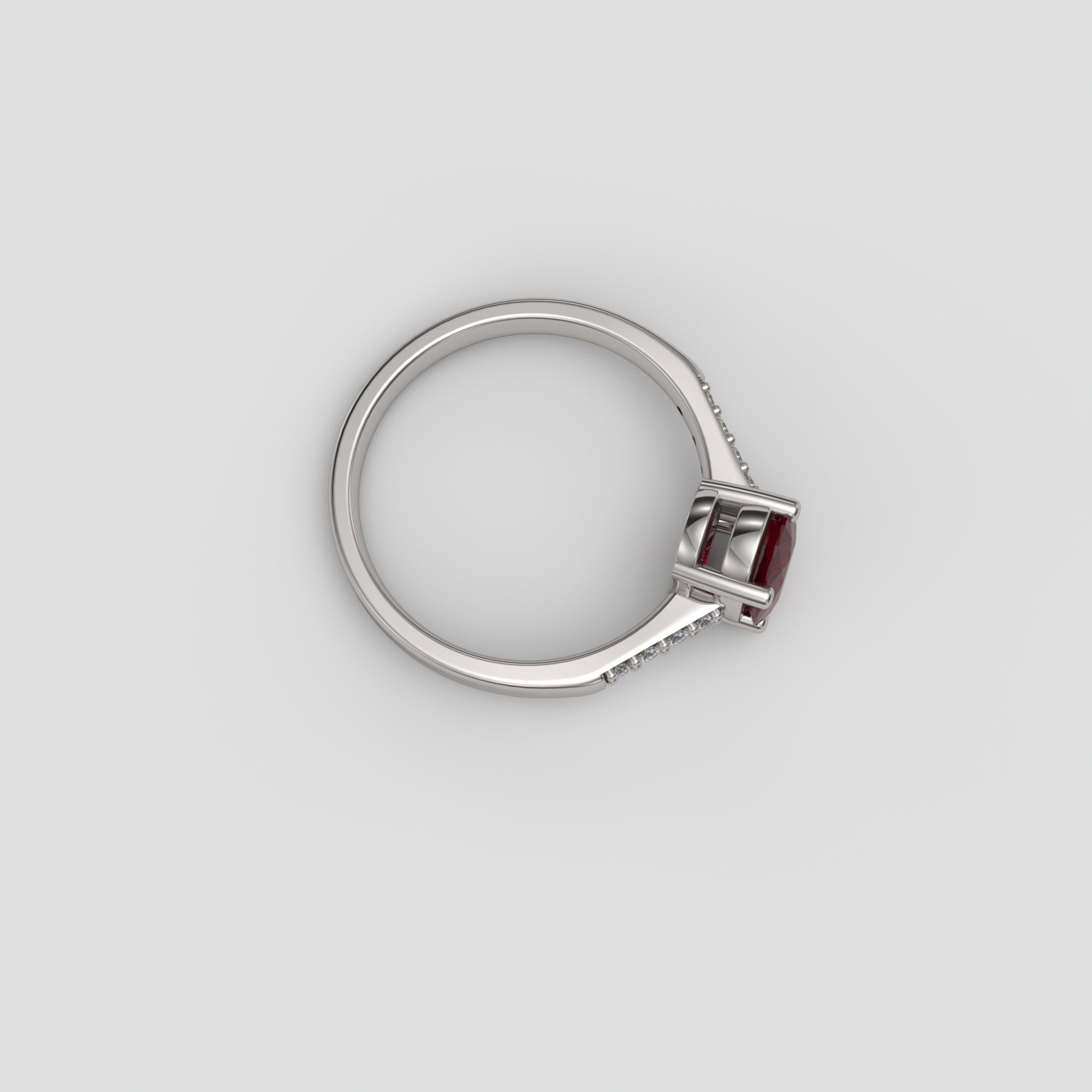 Ruby Ring Sterling Silver 925 / Engagement Gemstone Ring for - Etsy