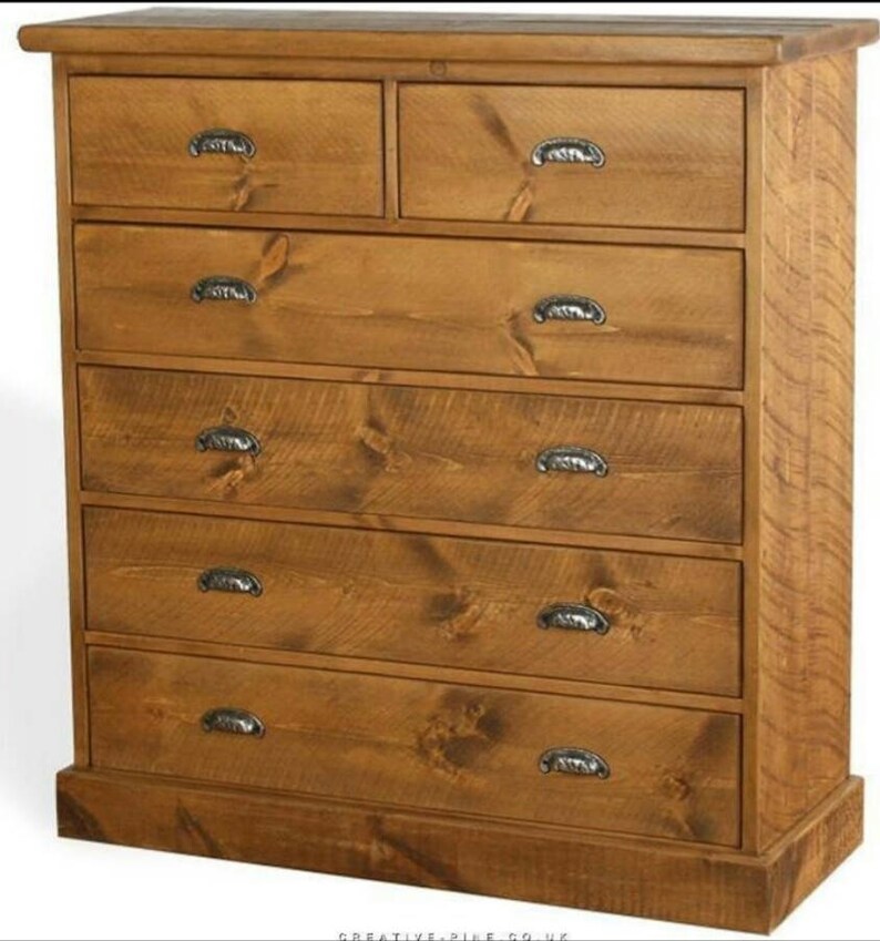 Rustic Plank Furniture New Real Solid Wood Chest of Drawers - Etsy UK