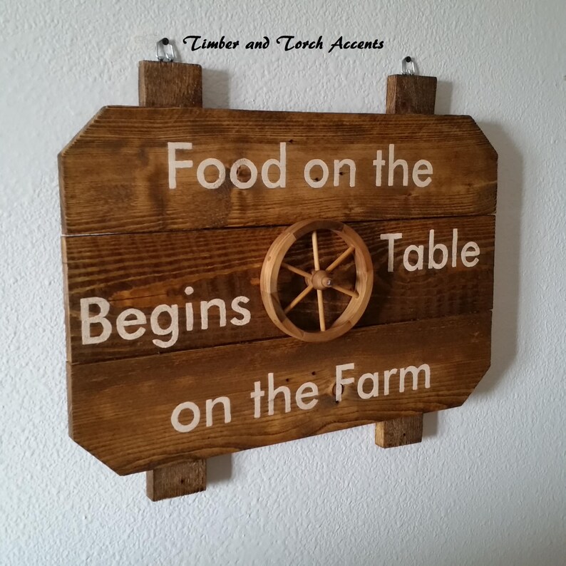 Wagon wheel sign Wood sign Farm house decor Wagon wheel | Etsy