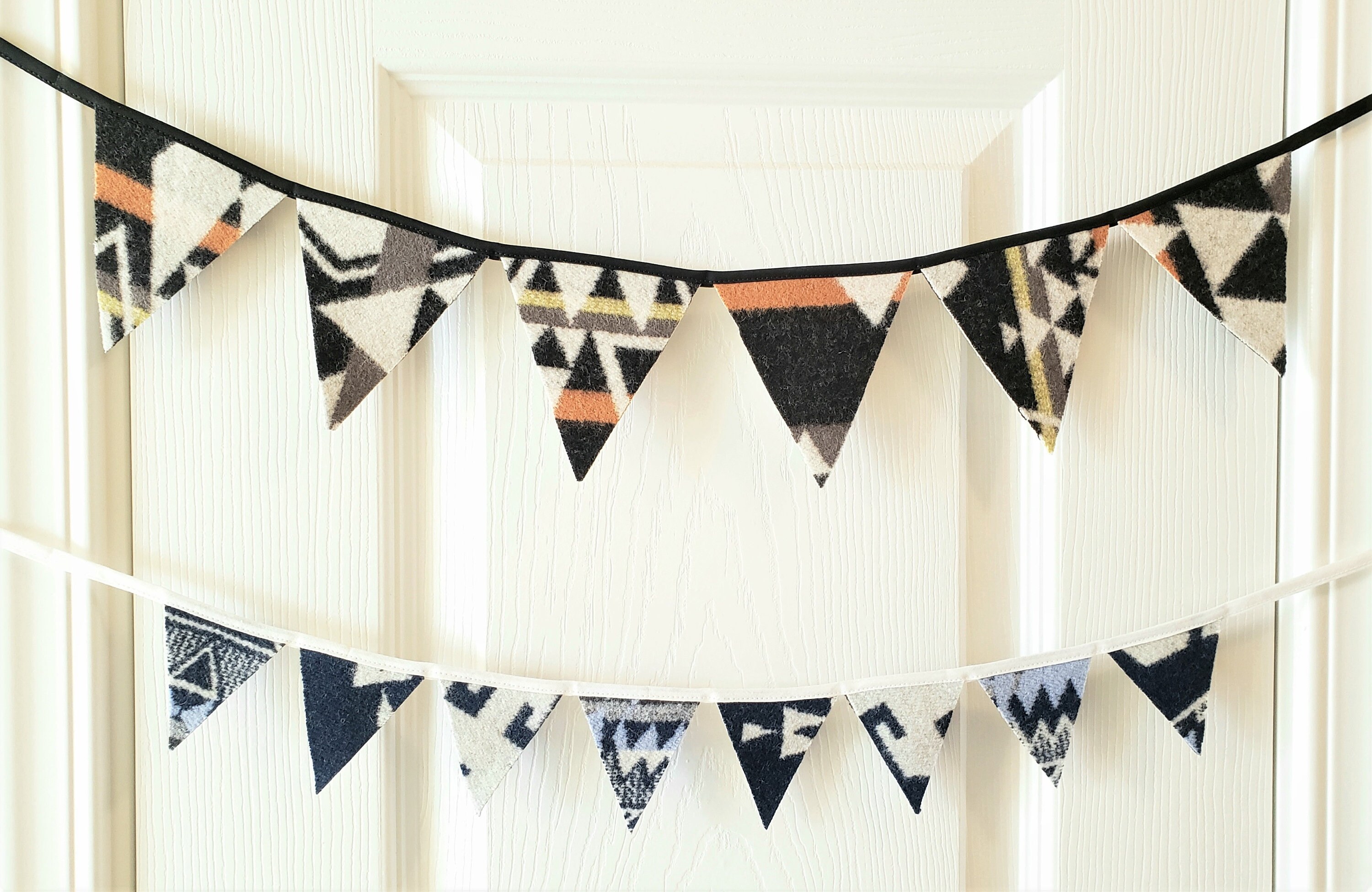 Mini Pennant Bunting Featuring Oregon Wool Home Wall Decor Art Flags - Etsy