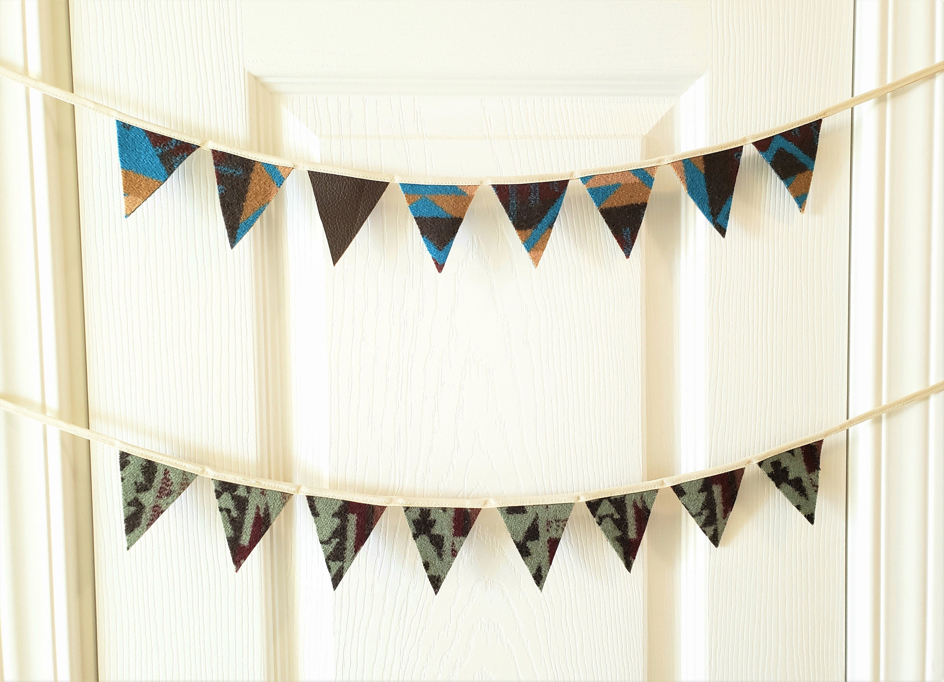 Mini Pennant Bunting Featuring Oregon Wool Home Wall Decor Art Flags - Etsy
