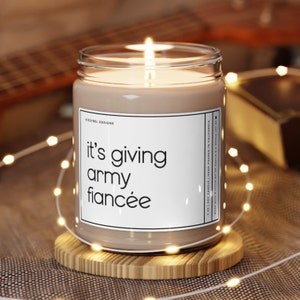 It's Giving Army Fiancee Candle, Funny Gift for Army Fiancee Birthday ...