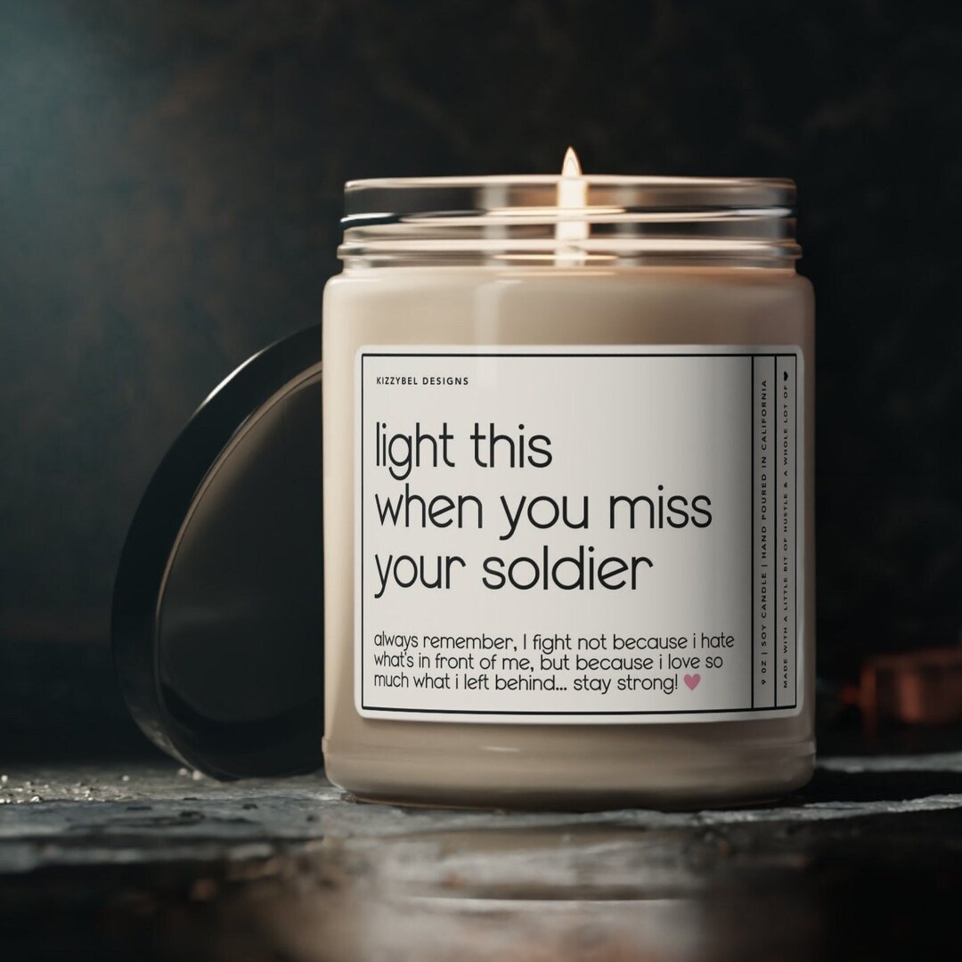 Light This When You Miss Your Soldier Candle, Army Wife Deployment Gift ...