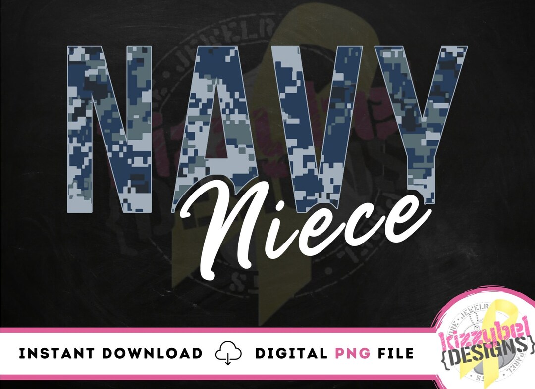 Digital Navy Niece PNG File Digital Download Digital - Etsy