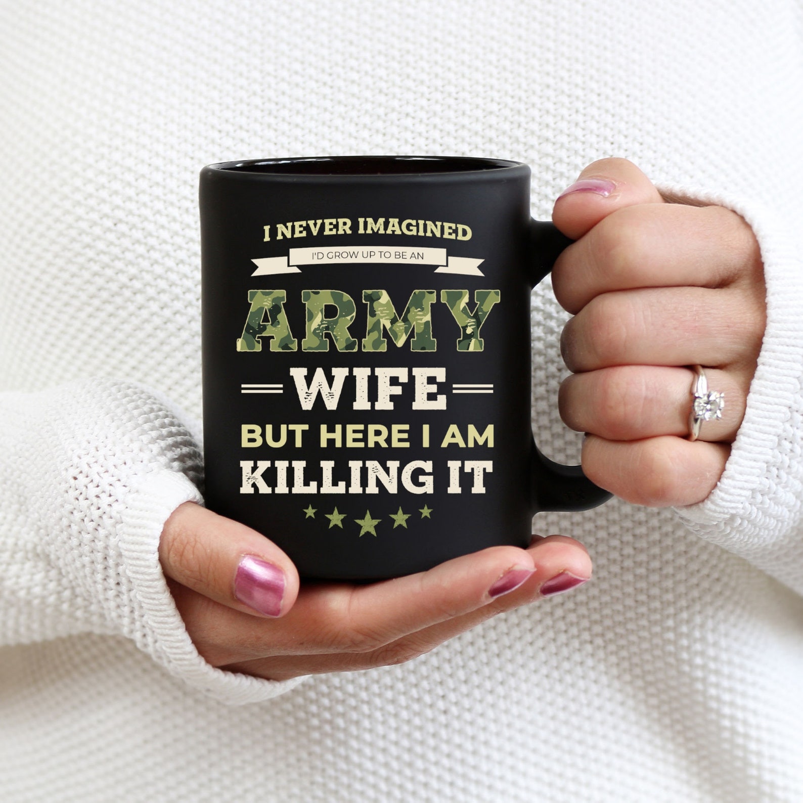 Killing It Funny Army Wife Mug Army Wife Cups Mugs For Etsy