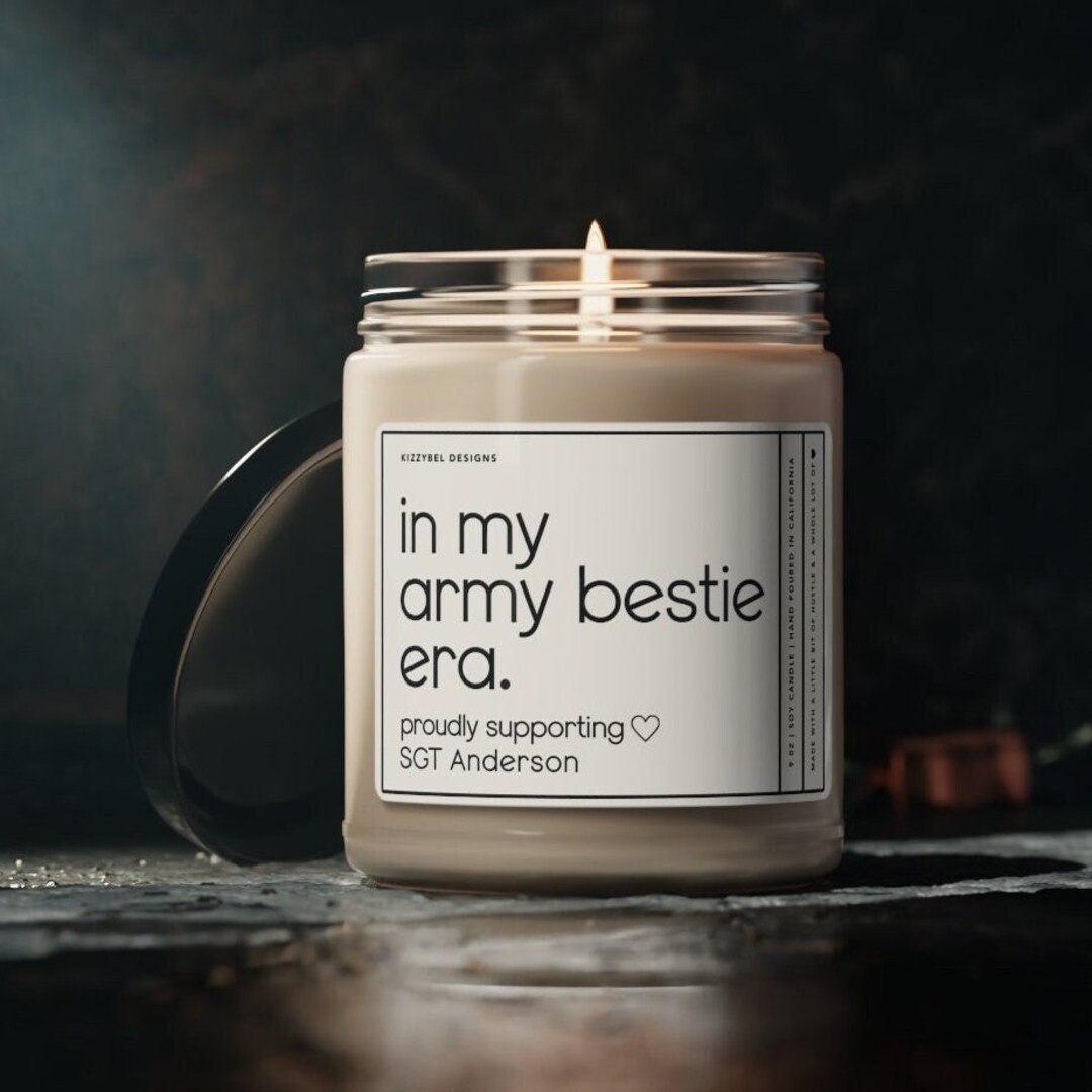 Personalized Army Bestie Gift, in My Army Bestie Era Candle, Custom ...