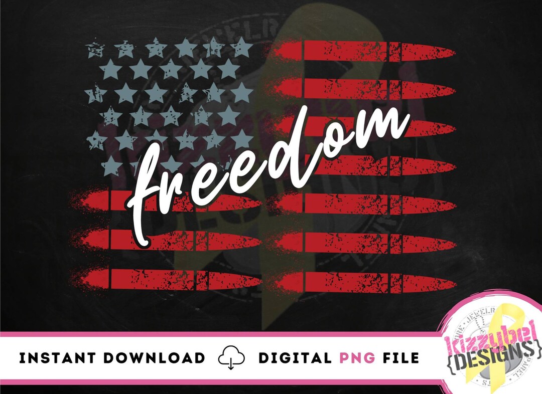 US Flag PNG File, Freedom Bullet American Flag, Digital Download ...