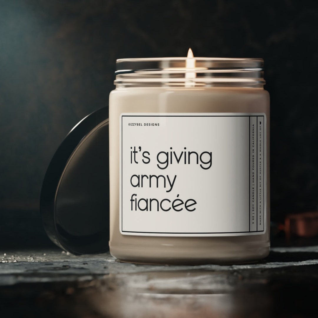 It's Giving Army Fiancee Candle, Funny Gift for Army Fiancee Birthday ...