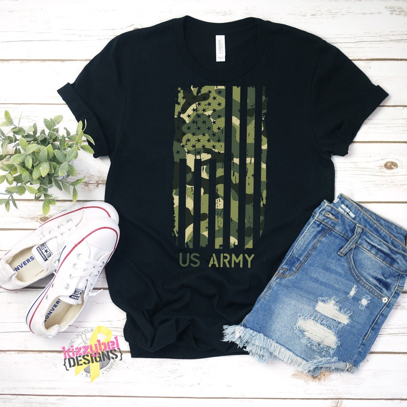 US Army T-shirt Army Girlfriend Gift for Army Mom Outfit - Etsy