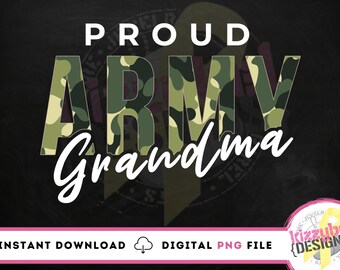 Proud Army Grandma Png - Etsy
