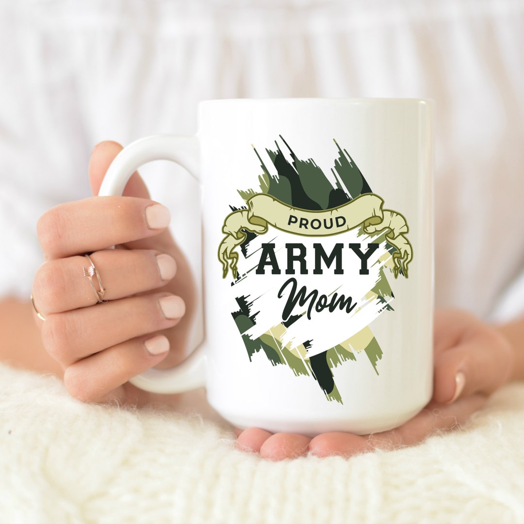 Proud Army Mom Mug Army Mom Mugs Mugs For Army Mom T Etsy