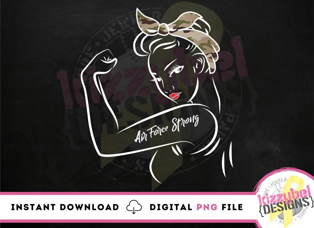 Air Force Strong PNG File, Air Force Digital Download, Clipart, OCP ...