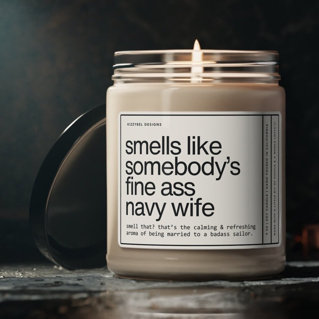 Smells Like Navy Wife Candle Navy Wife Gift Military Wife Candle ...