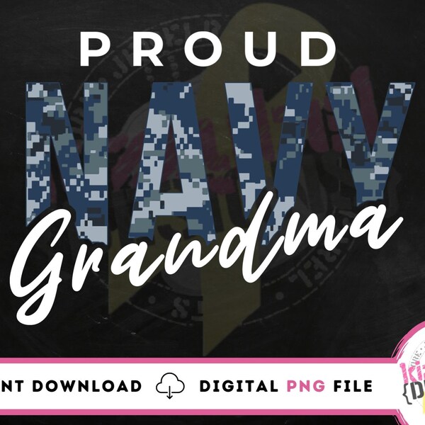 Proud Navy Grandma Png - Etsy