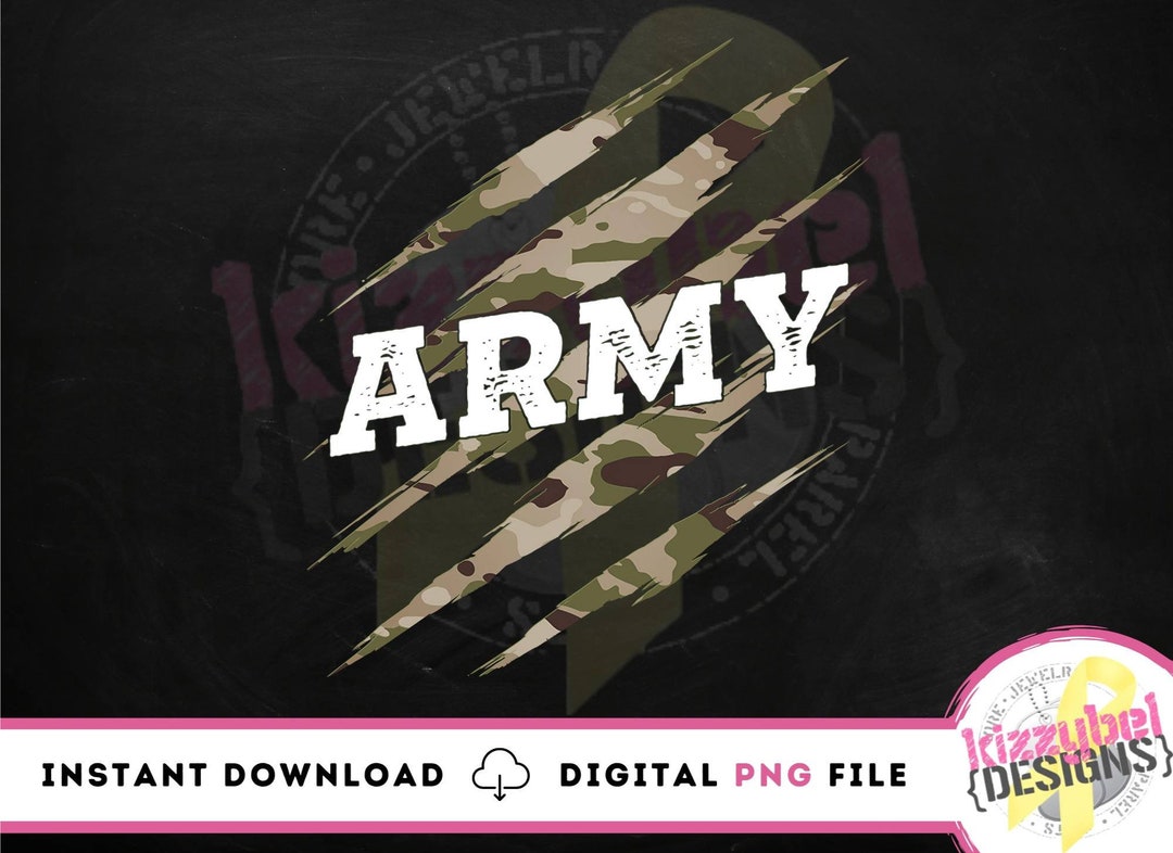 Digital US Army PNG File Sublimation Png Claw Scratch Army - Etsy