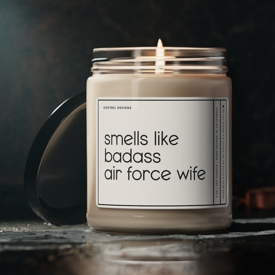 Smells Like Badass Air Force Wife Candle Deployment Gift for Airforce ...