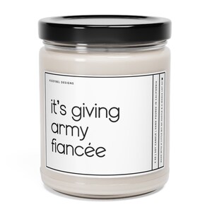 It's Giving Army Fiancee Candle, Funny Gift for Army Fiancee Birthday ...
