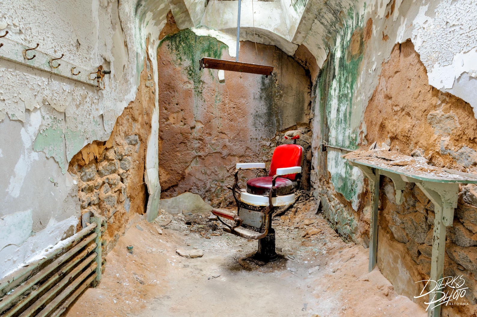 Barber Shop Chair in Prison Cell at Eastern State Penitentiary in ...