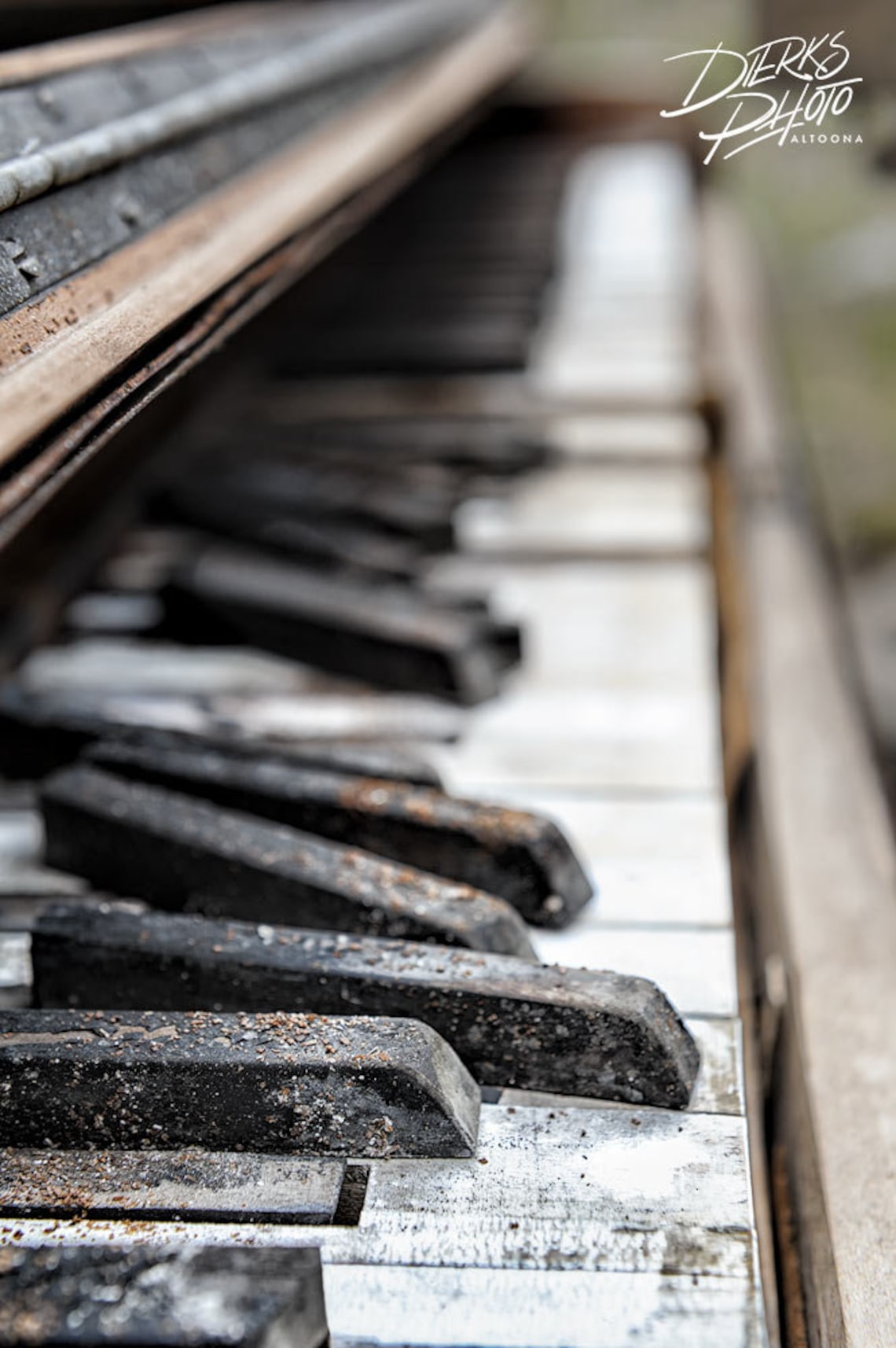 Abandoned and Broken Piano Keyboard Photo, Music Room Art, Music Gift ...