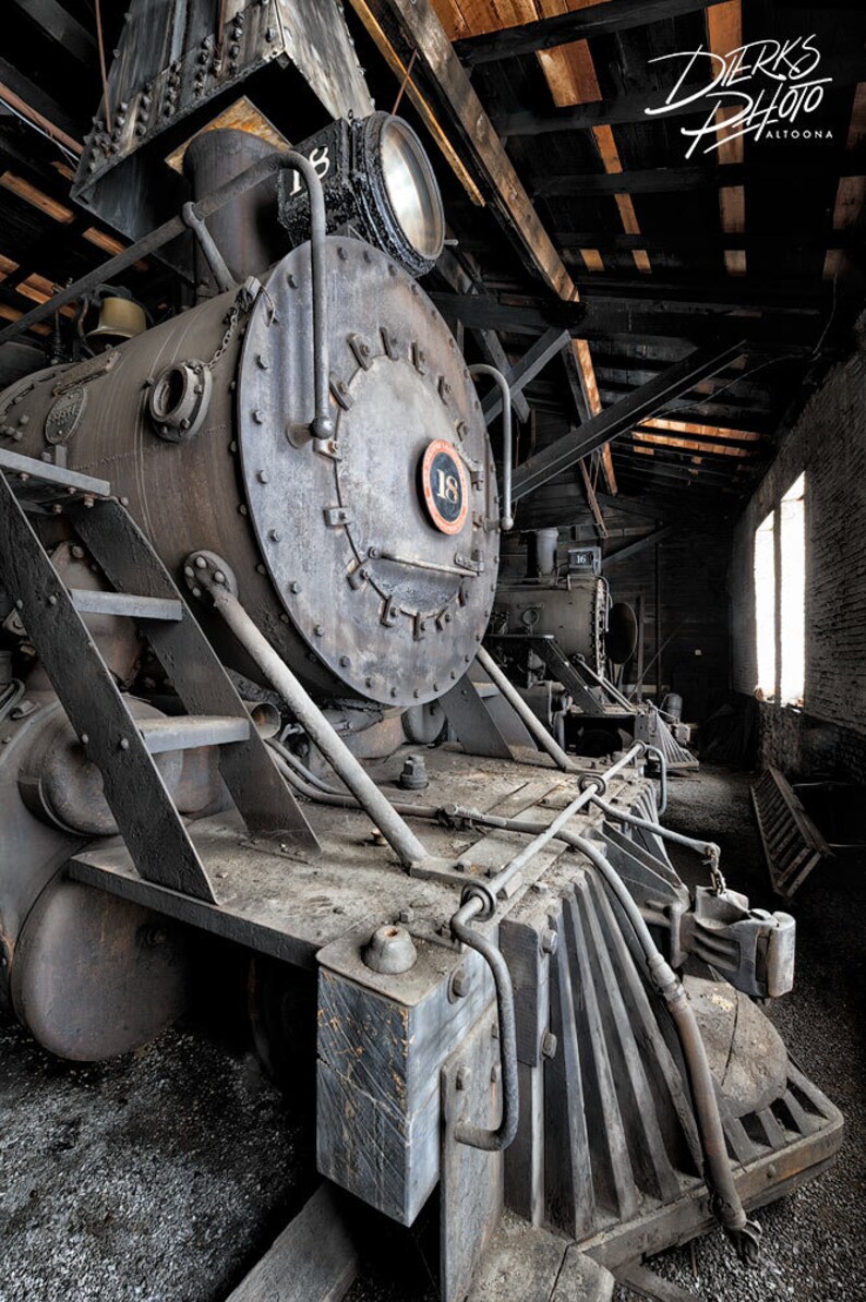 East Broad Top Railroad Vintage Steam Engine 18 in Roundhouse Photo ...