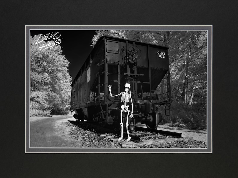 Skeleton Railroad Worker Photo, Haunted Train, Railroad Brakeman Ghost ...