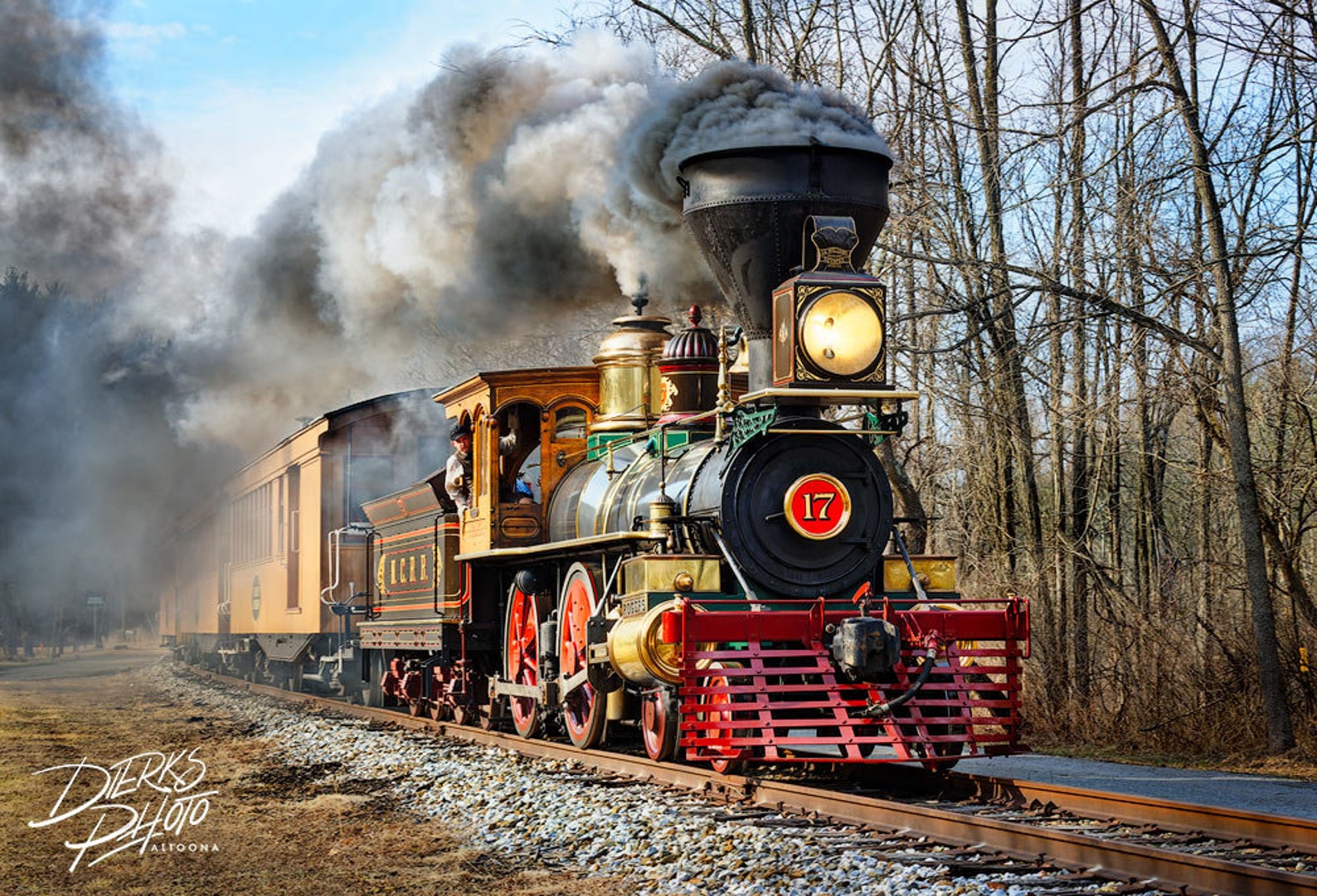 Northern Central Railway #17, Vintage Steam Railroad Photo, Train Gift ...