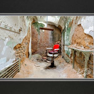 Barber Shop Chair in Prison Cell at Eastern State Penitentiary in ...