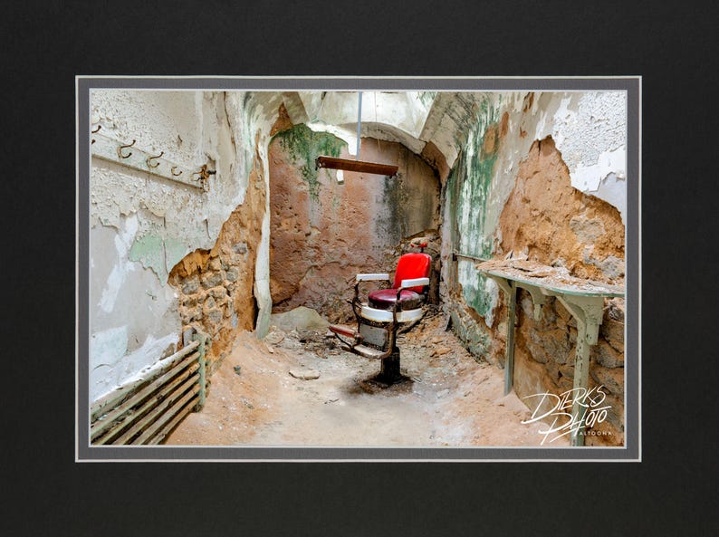 Barber Shop Chair in Prison Cell at Eastern State Penitentiary in ...