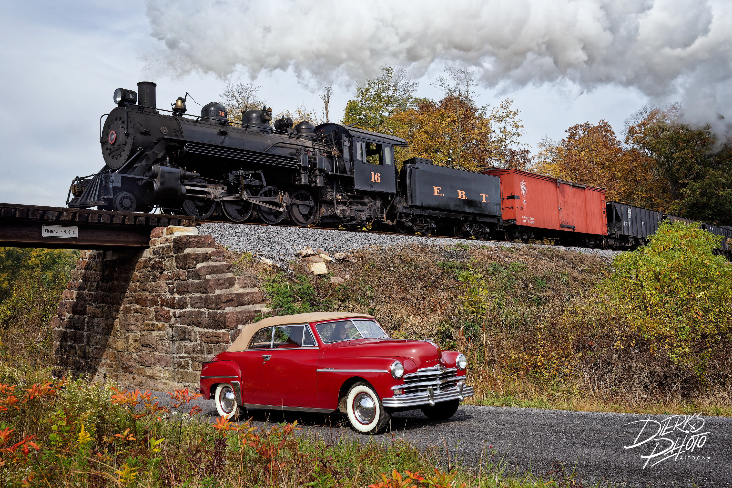 East Broad Top Railroad Steam Freight Train Photo, 1949 Plymouth ...