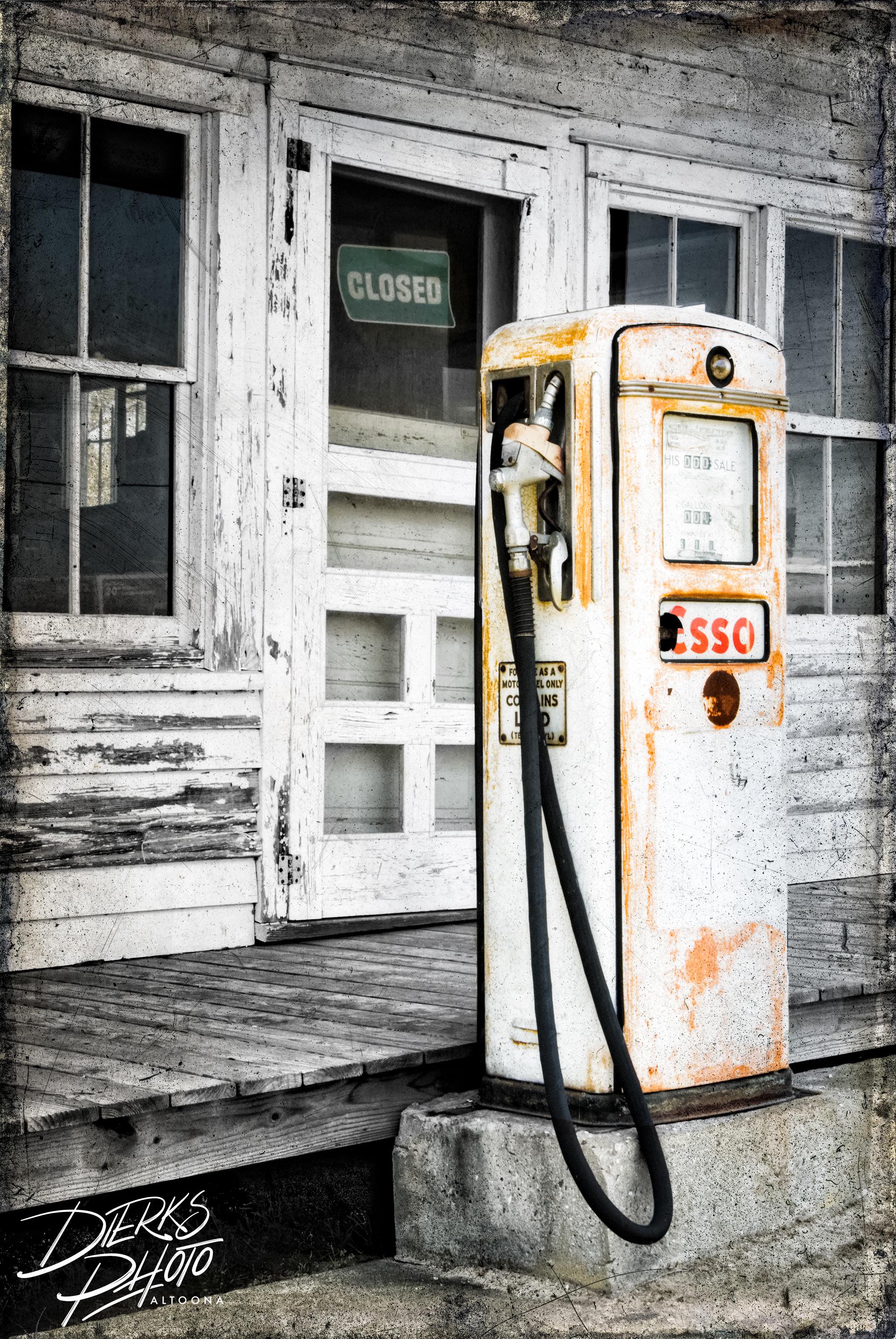 Vintage Esso Gas Pump at Old Country Store Photo, Shabby Chic Art, Man ...