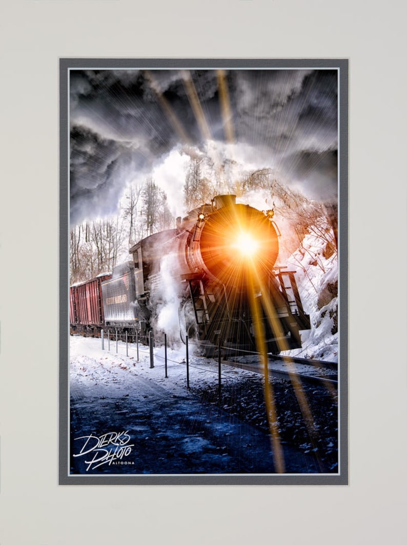 Vintage Steam Train in Tunnel Photo, Railfan Photo Gift, Western ...