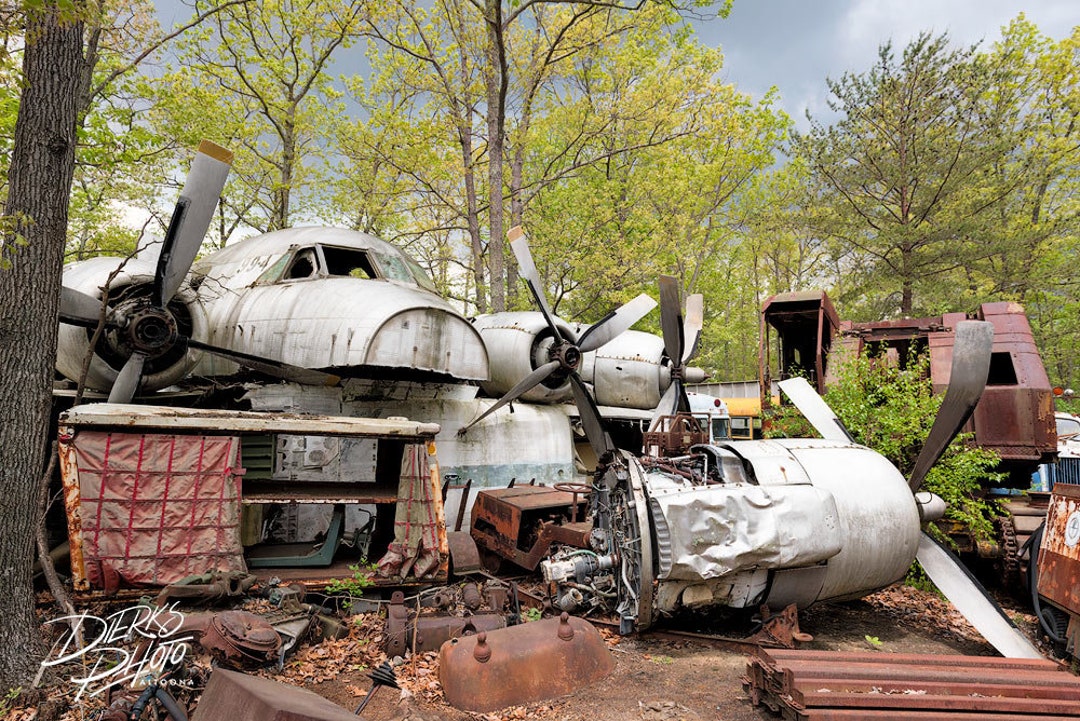 Airplane Graveyard of Junkyard Airplanes, Flying Gift, Airplane Wall ...
