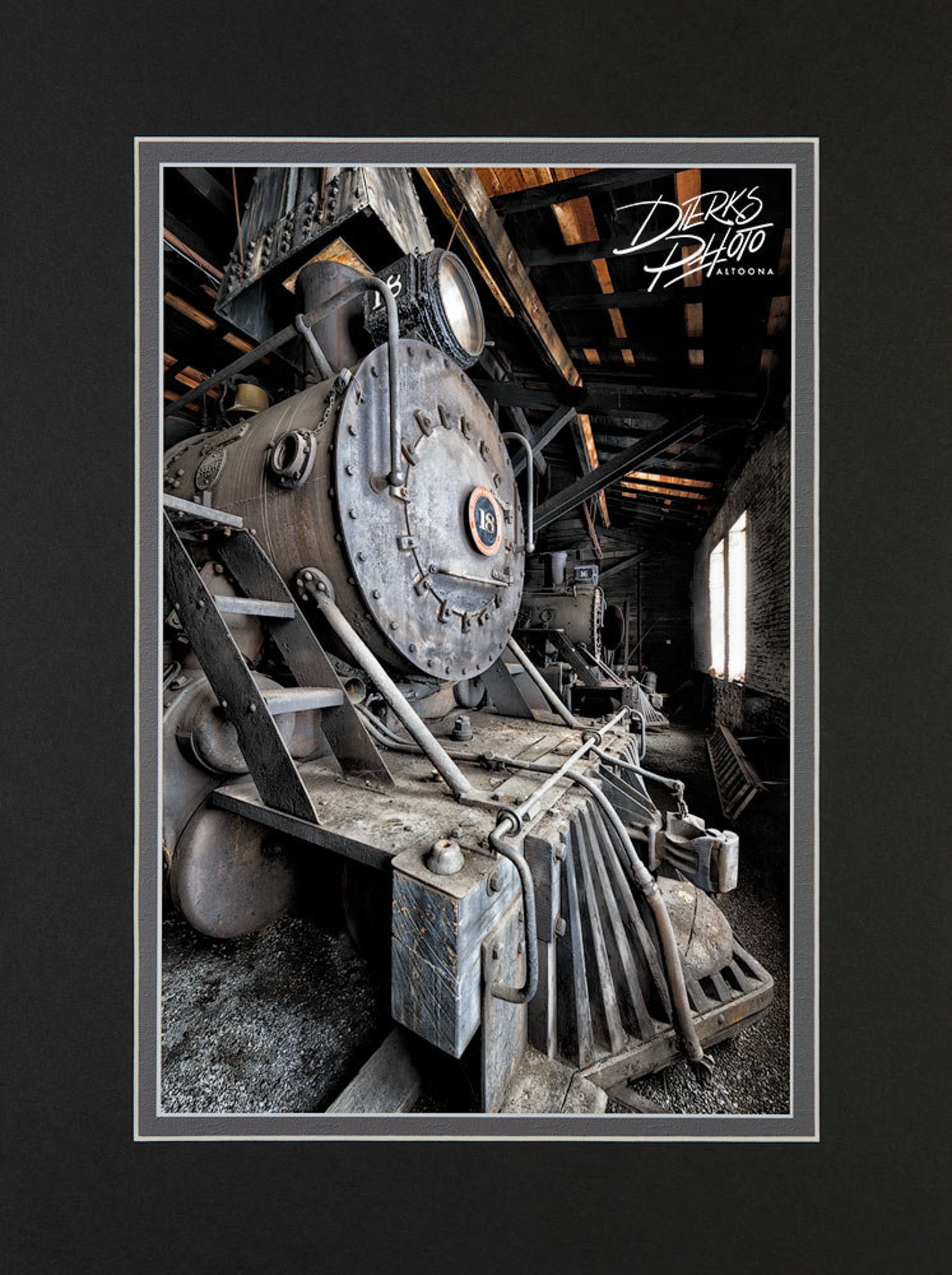 East Broad Top Railroad Vintage Steam Engine 18 in Roundhouse Photo ...