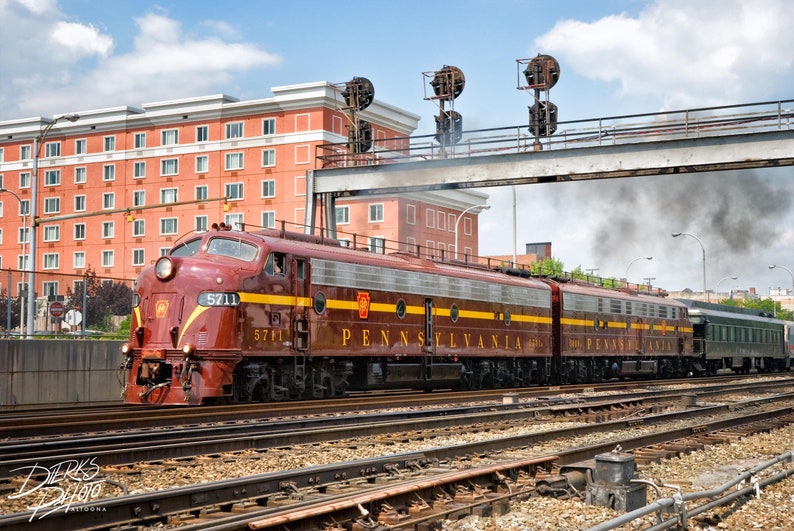 Pennsylvania Railroad E8 Diesel Locomotives in Altoona PA Photo ...
